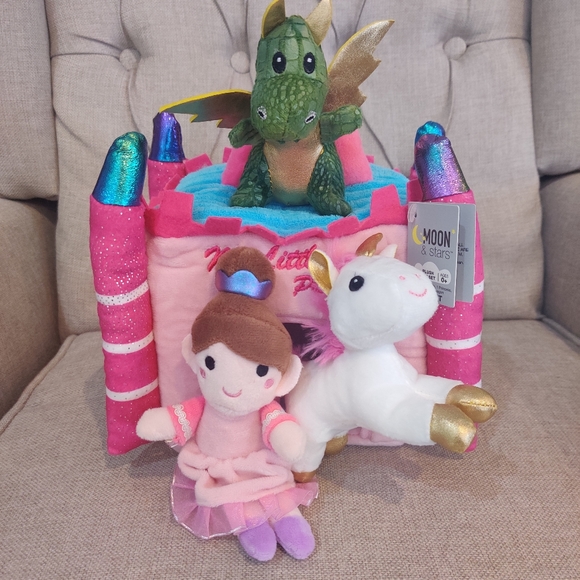 Moon and Stars | Toys | Princess Castle Plush 4 Piece Set Dragon ...